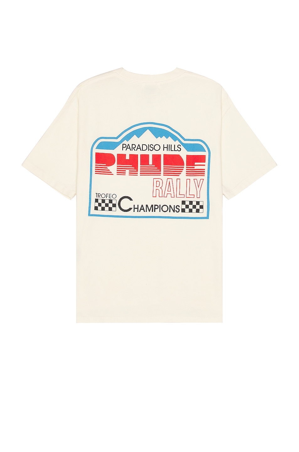 Rhude Paradiso Rally Tee in Vintage White | FWRD