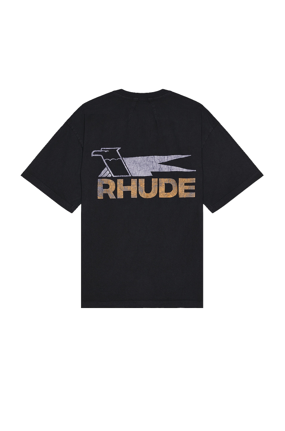 Rhude Eagle Logo Tee in Vintage Black | FWRD