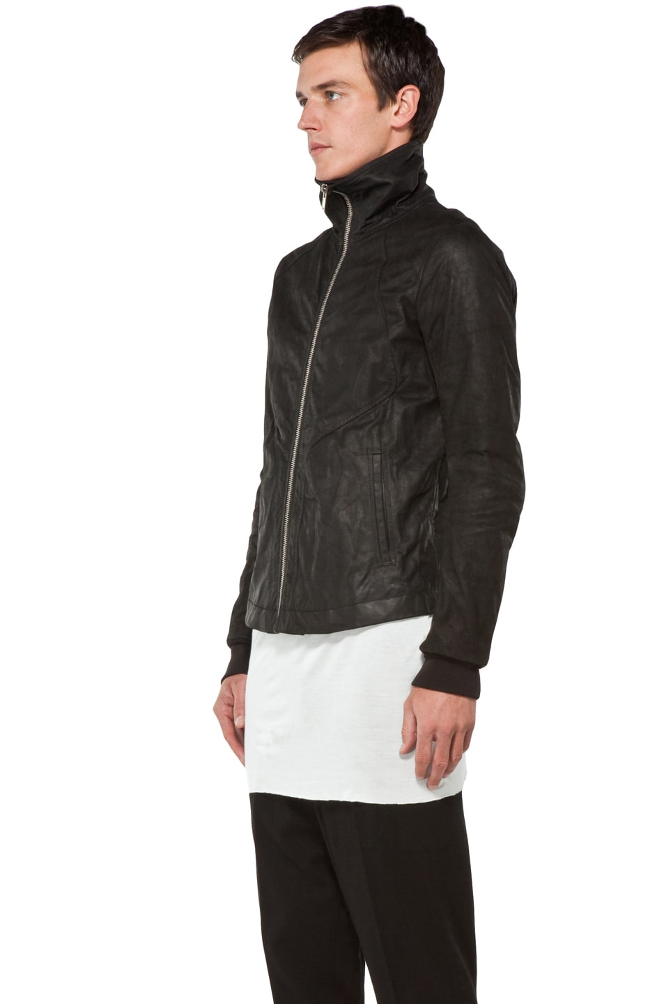 Rick Owens Intarsia High Neck in Black | FWRD