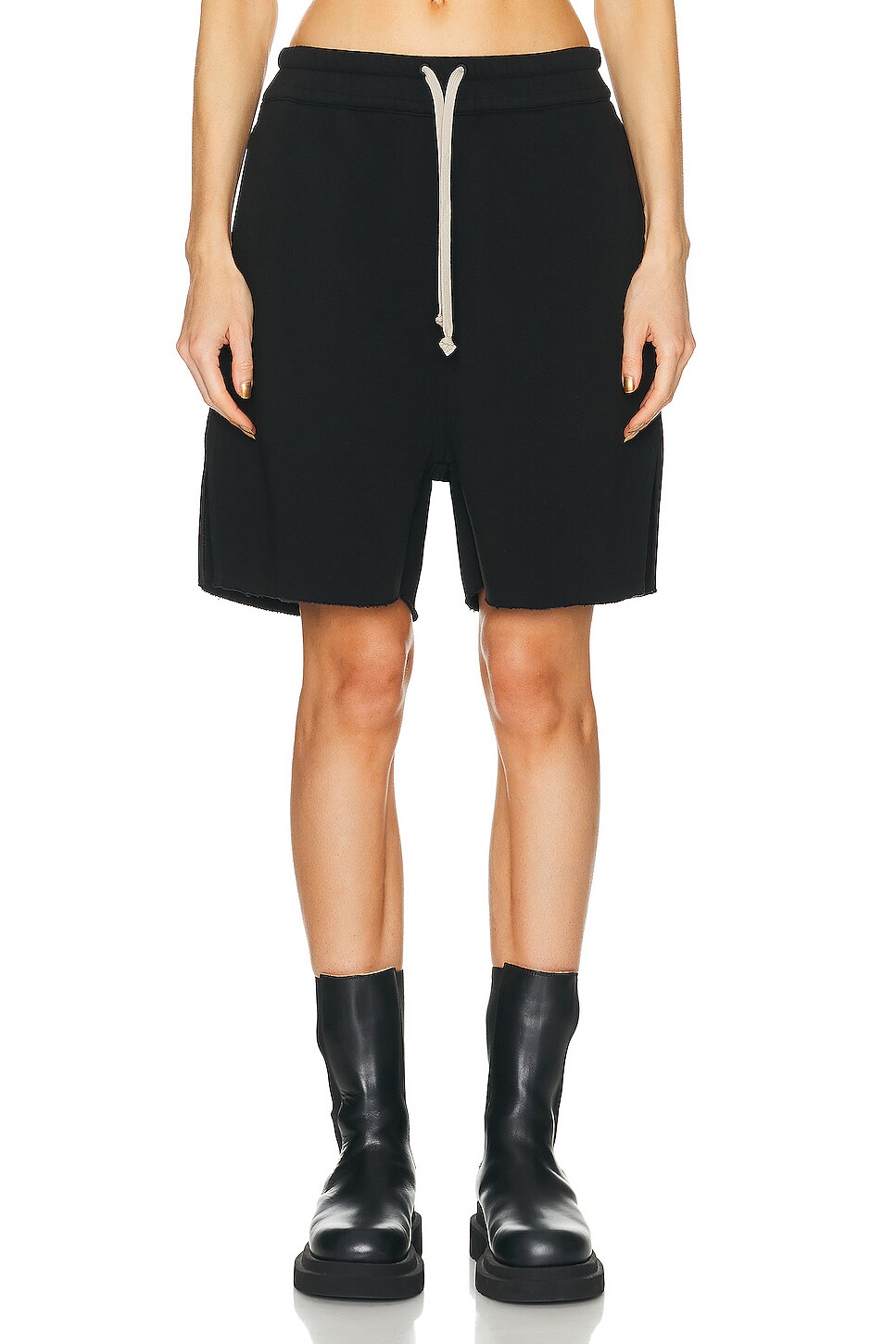 Rick Owens X Moncler Long Boxer Short in Black | FWRD