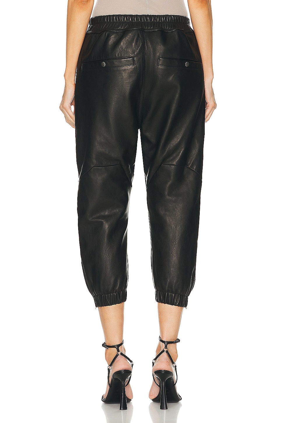 Rick Owens Cropped Track Pant in Black | FWRD