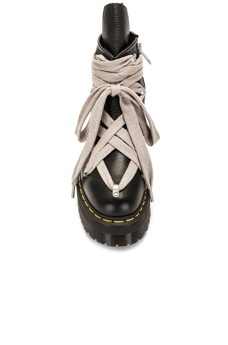 Rick Owens x Dr Martens Quad Sole Pentagram Jumbo Lace Boot in Black | FWRD