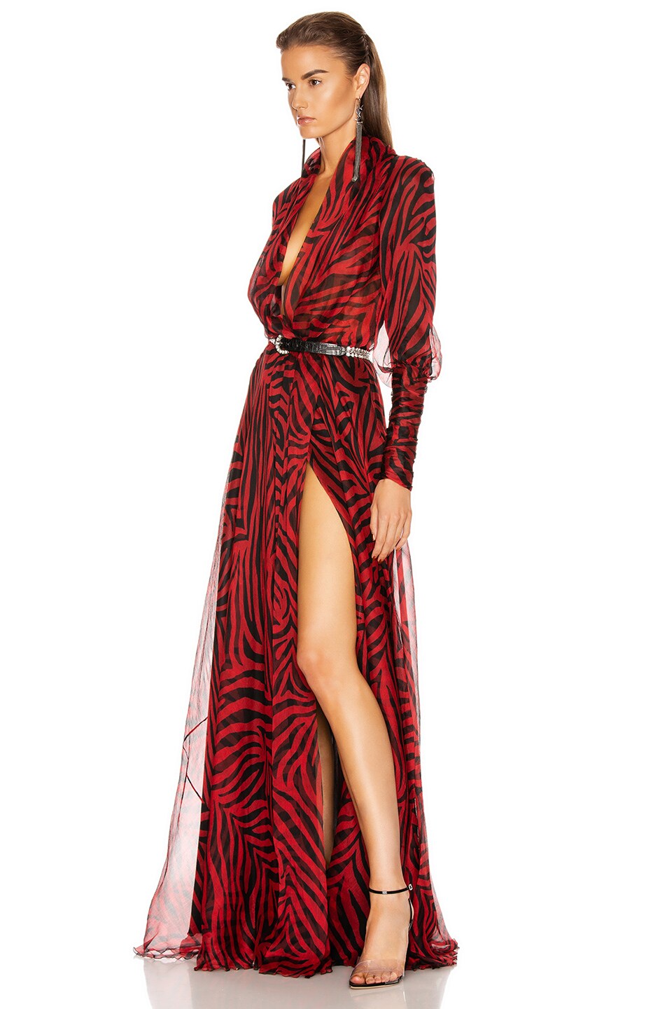 Redemption Zebra Maxi Dress in Bordeaux | FWRD