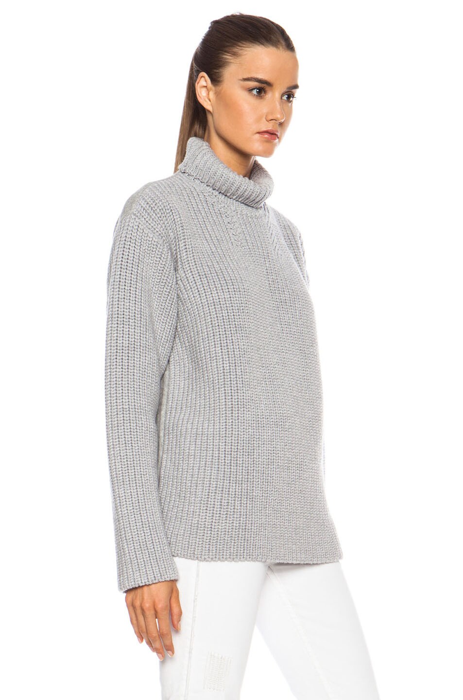 ROCHAS Turtleneck Sweater in Grey Melange | FWRD