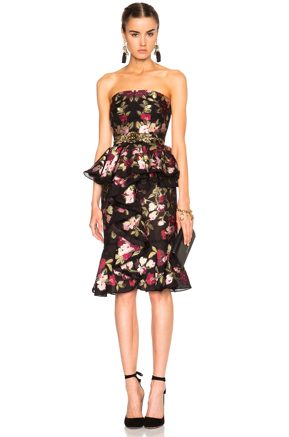 Rodarte Rose Belt in Antique Honey | FWRD