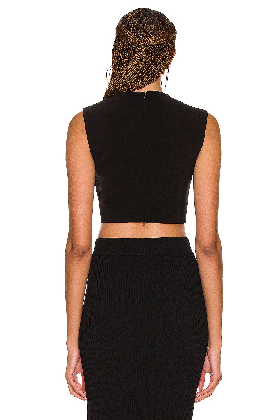 Rosetta Getty Cross Front Bra Top in Black | FWRD