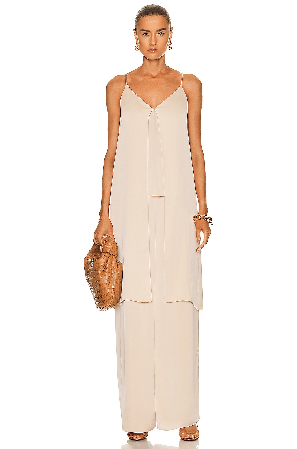 Rosetta Getty Split Front Camisole in Clay | FWRD