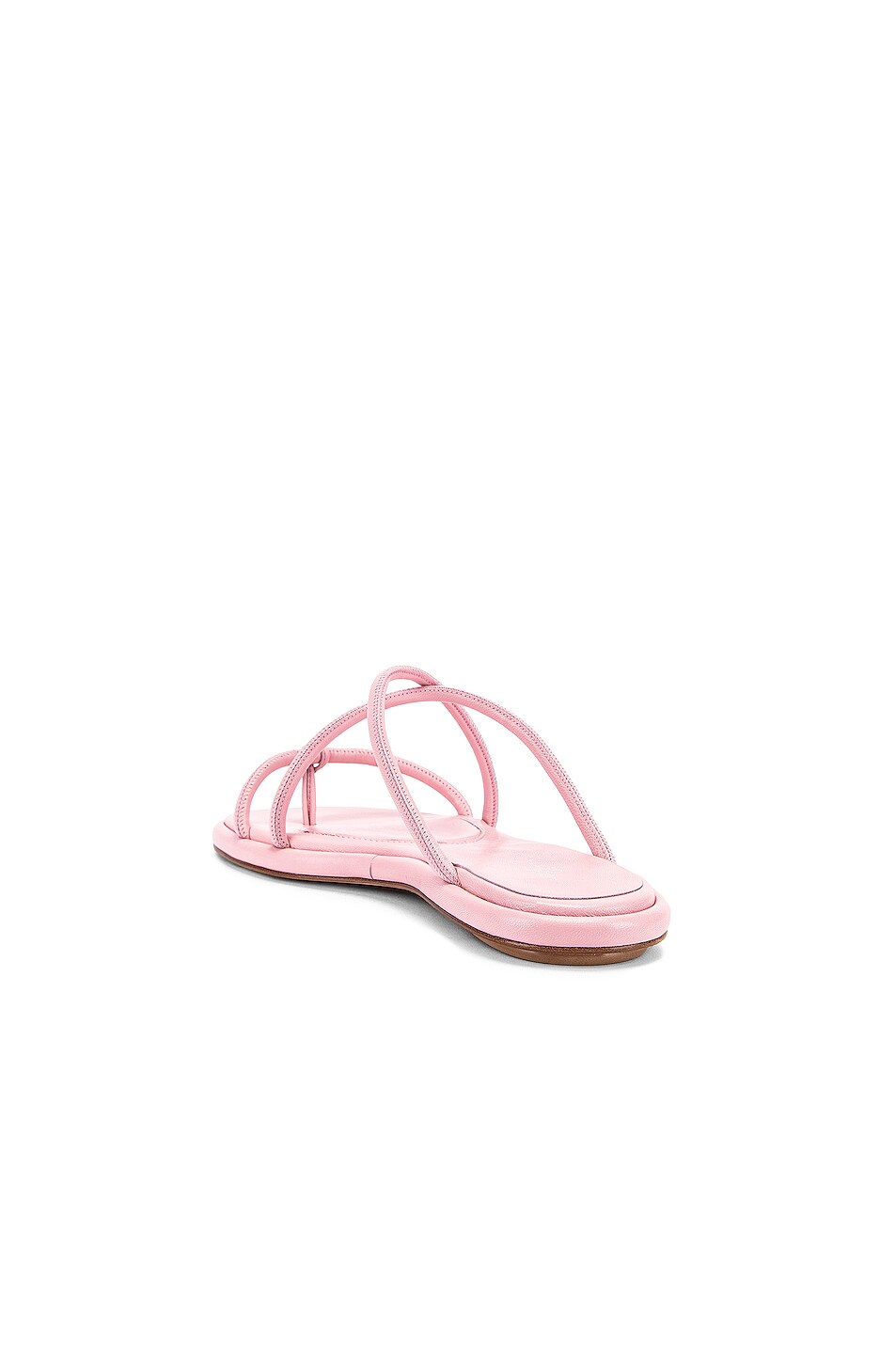 Rosetta Getty Leather Strappy Slides in Quartz | FWRD