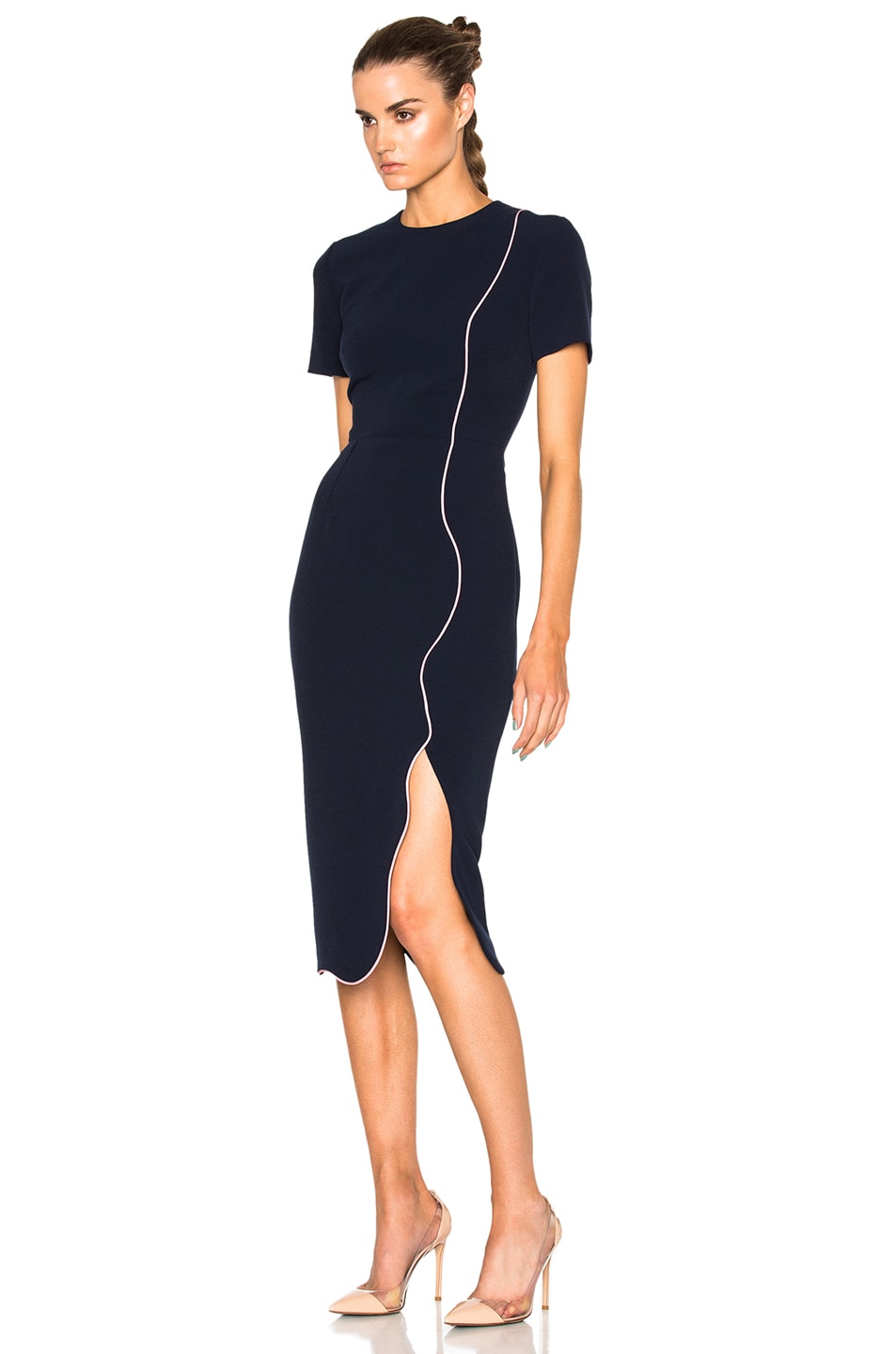 Roksanda Sabra Dress in Navy & Lavender | FWRD