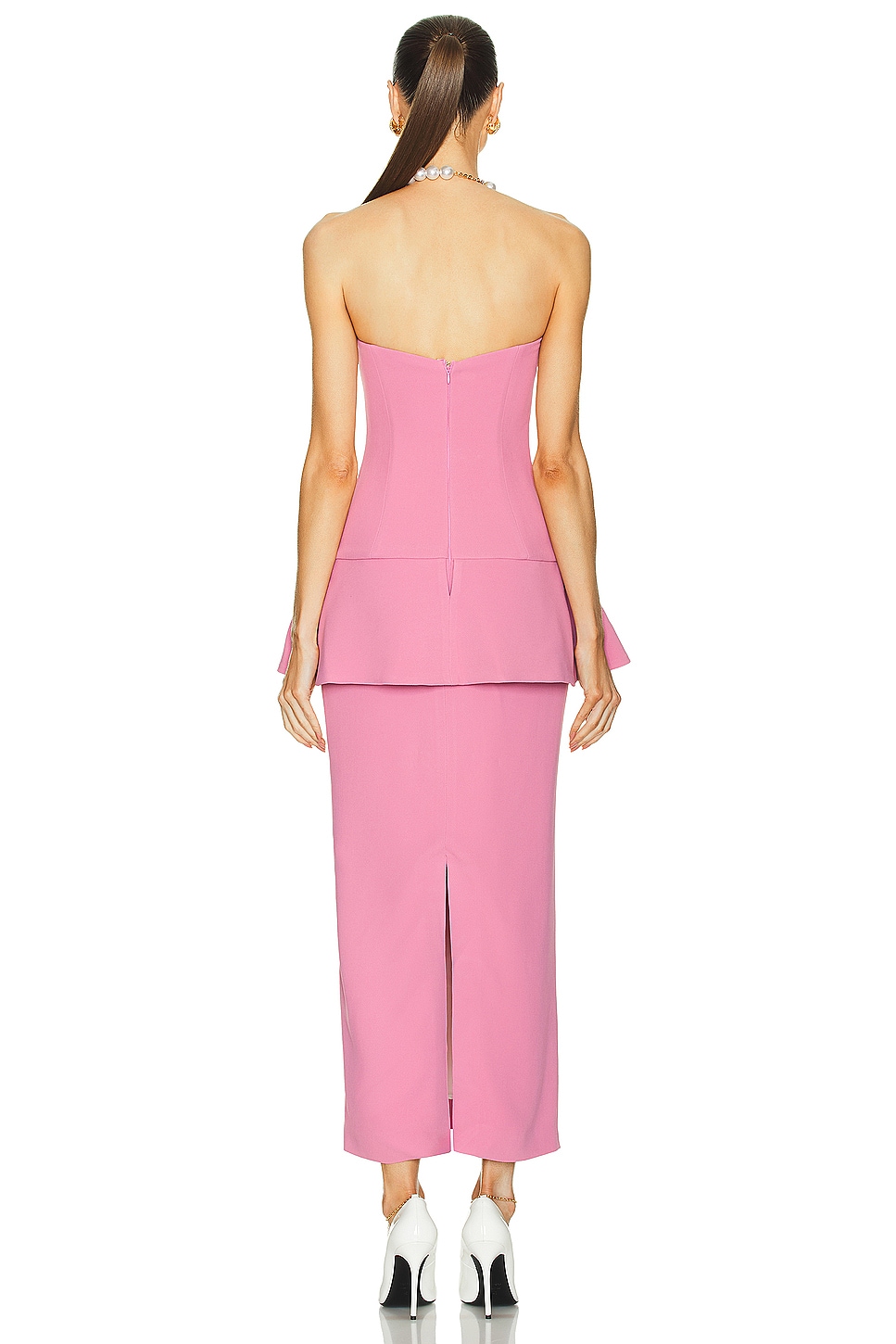 Rowen Rose Bustier Maxi Dress in Pink | FWRD