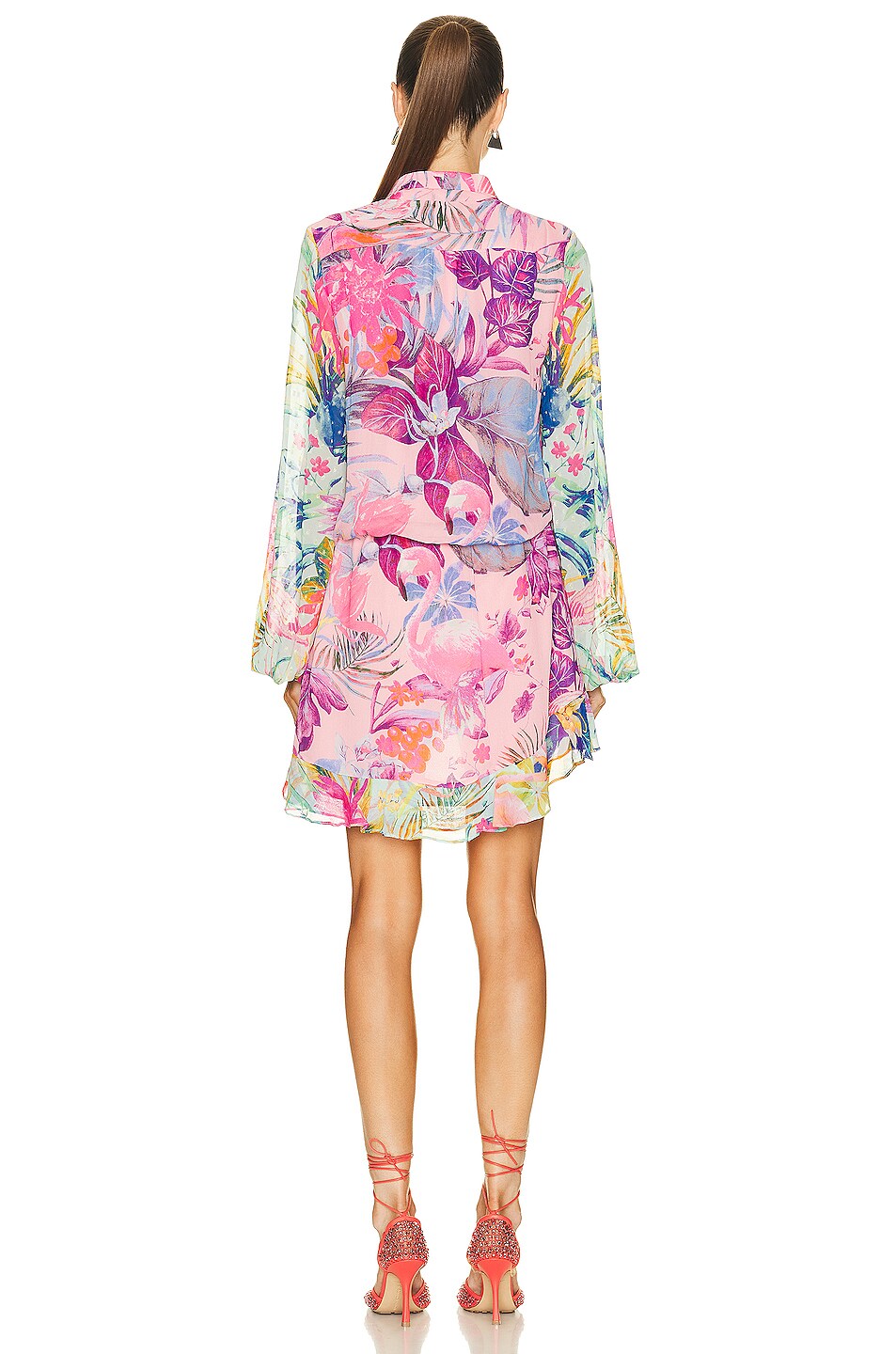 ROCOCO SAND Zazu Mini Dress in Motley Tropical | FWRD