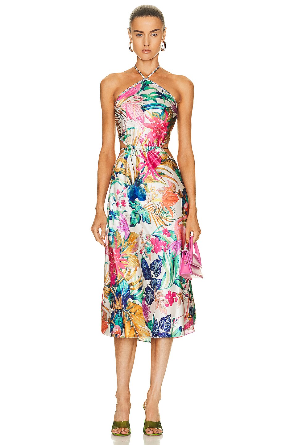 ROCOCO SAND Zazu Midi Dress in Motley Tropical | FWRD
