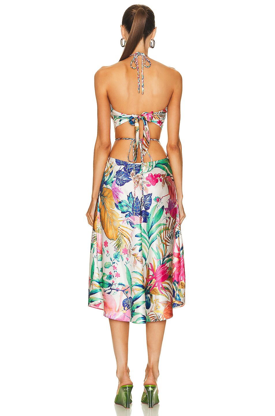 ROCOCO SAND Zazu Midi Dress in Motley Tropical | FWRD