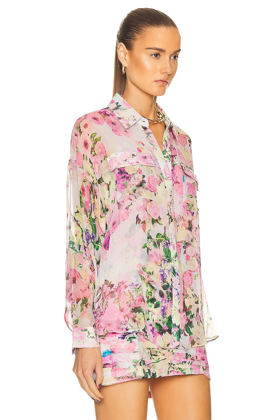 ROCOCO SAND Mist Shirt in Powder Blue & Pink | FWRD