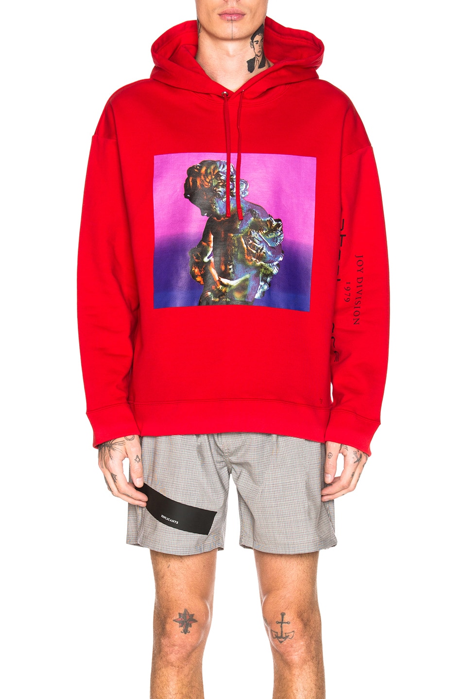 Raf Simons Classic Graphic Hoodie in Red | FWRD