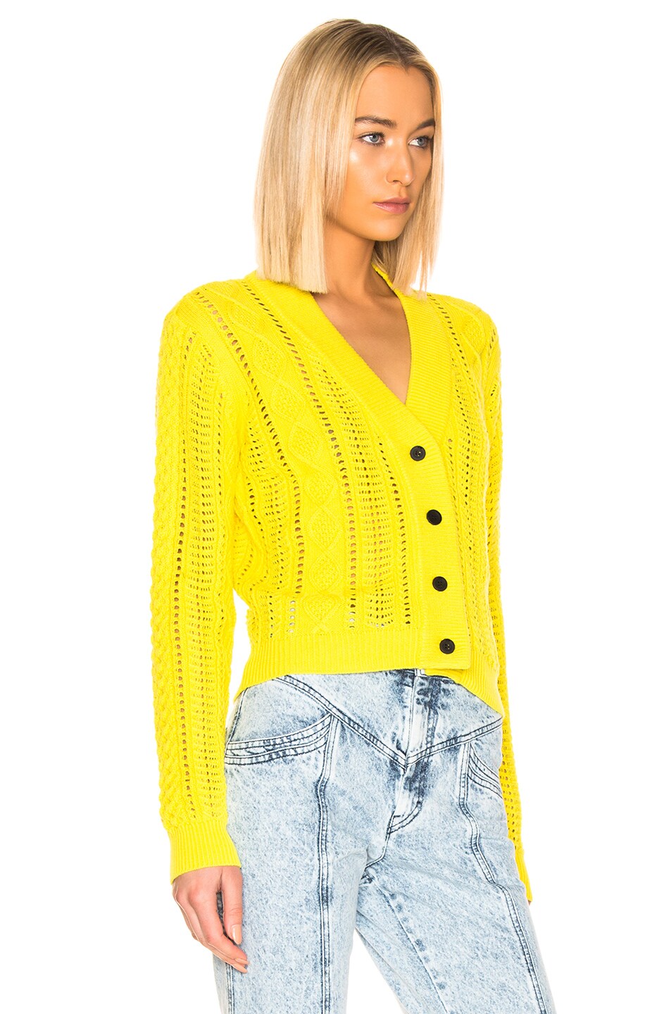 RTA Hunter Cardigan in Lemon | FWRD