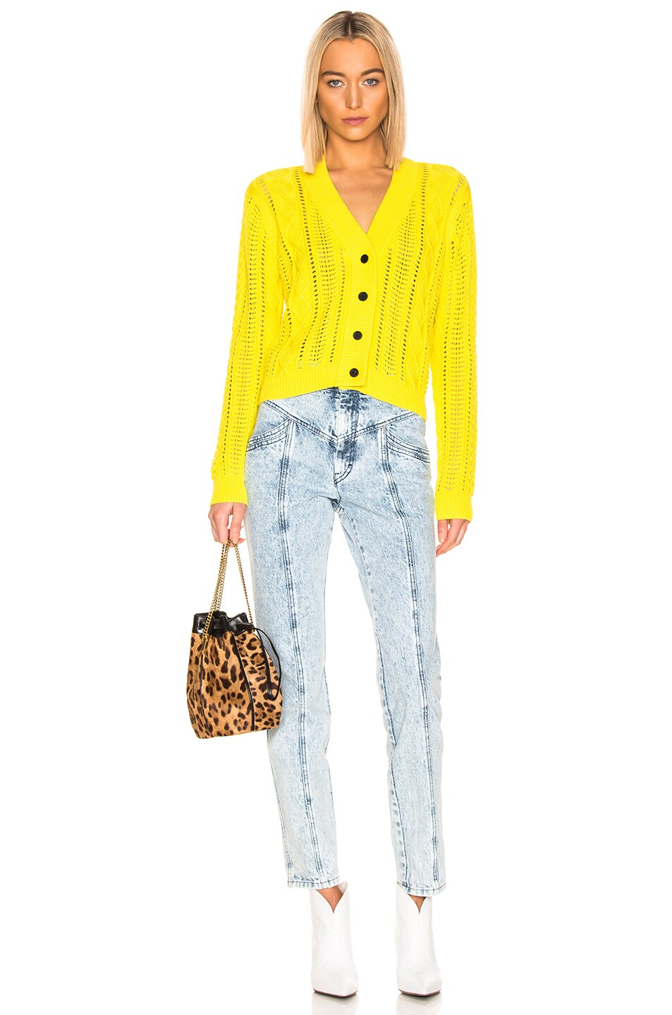 RTA Hunter Cardigan in Lemon | FWRD