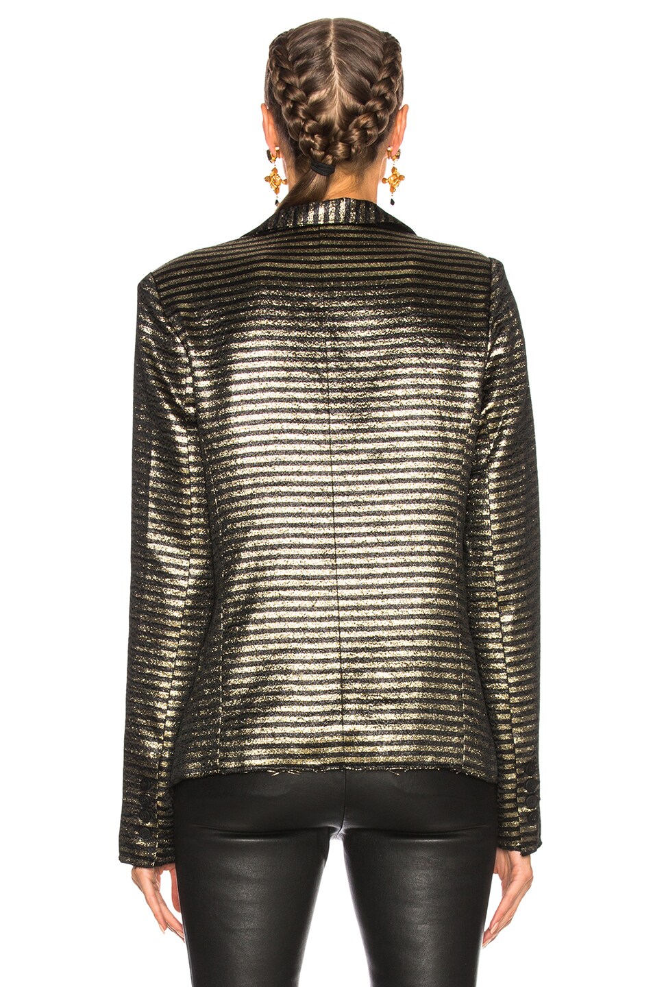 RTA Iggy Jacket in Black & Gold | FWRD