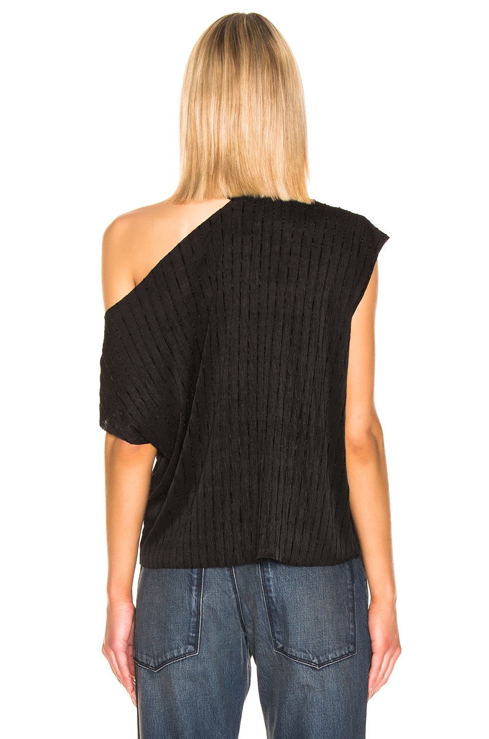 RTA Axel Top in Coal Striped Velvet | FWRD