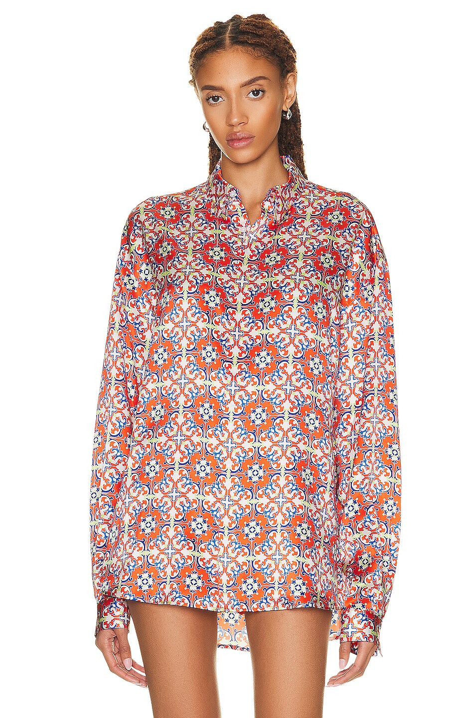 RTA Sierra Shirt in Red Azulejos | FWRD