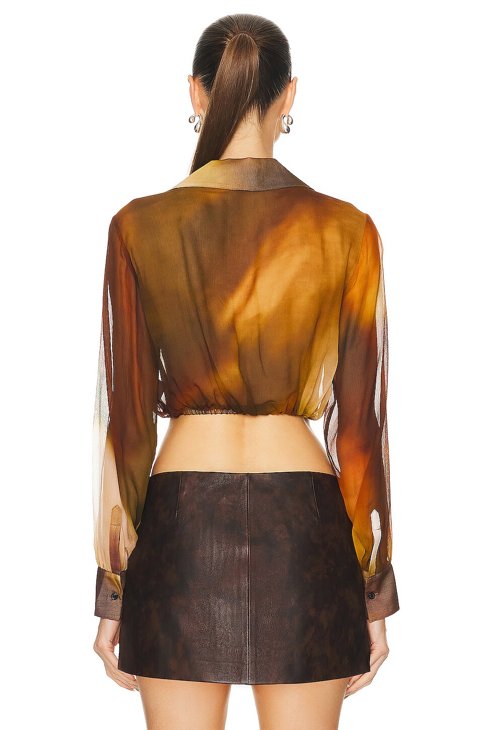 RTA Cropped Shirt in Sunset | FWRD