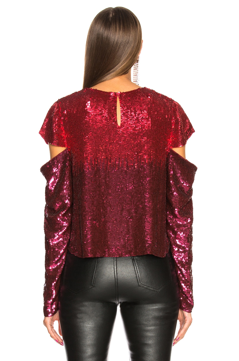 retrofete Mandy Top in Burgundy & Pink | FWRD