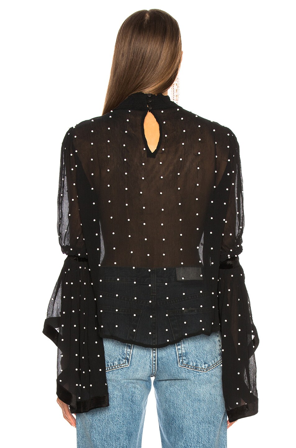 retrofete Patricia Top in Black & Pearl | FWRD