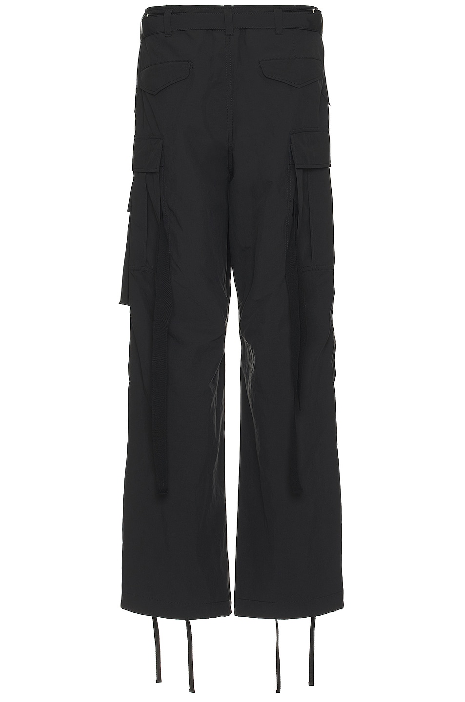 Sacai Matte Taffeta Pants in Black | FWRD