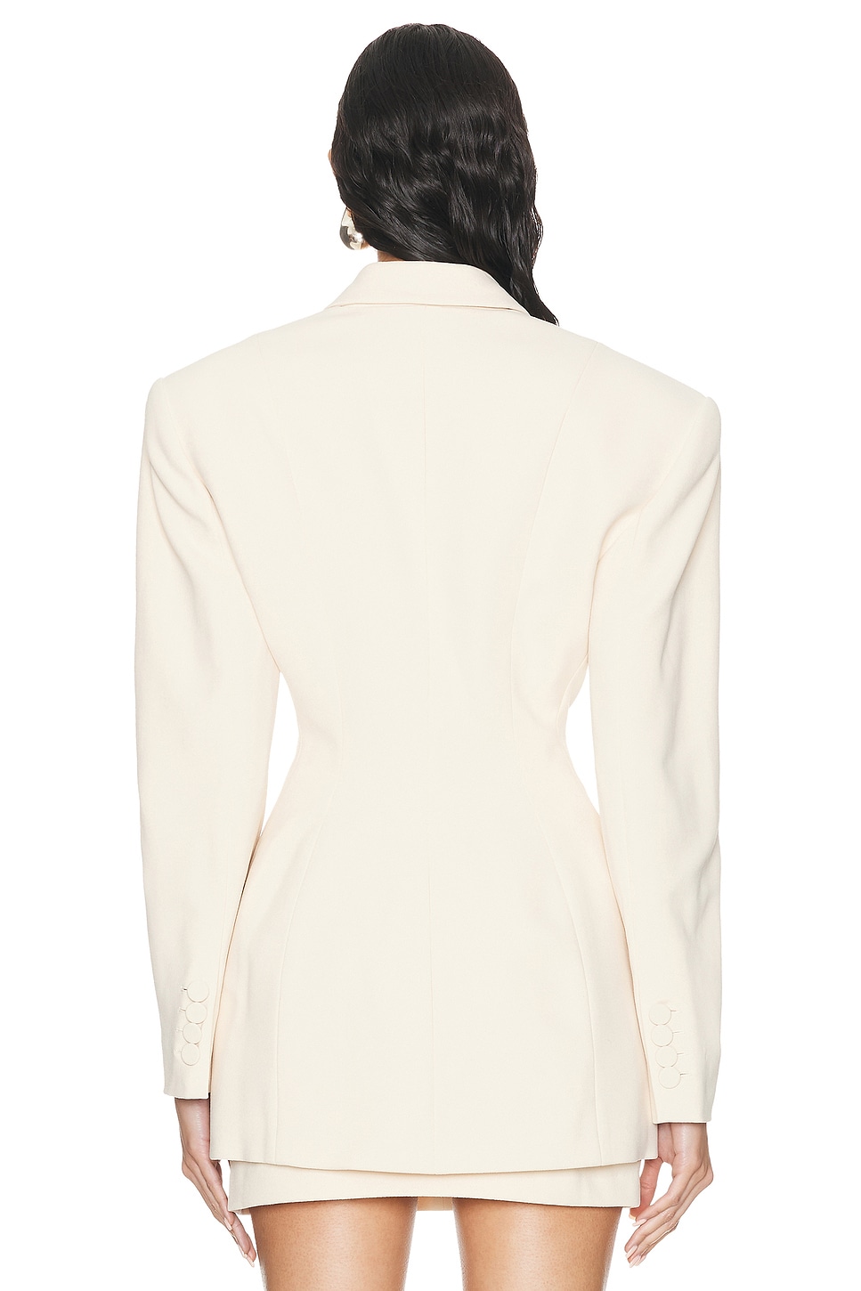 SANS FAFF Sicily Snatched Blazer in Cream | FWRD