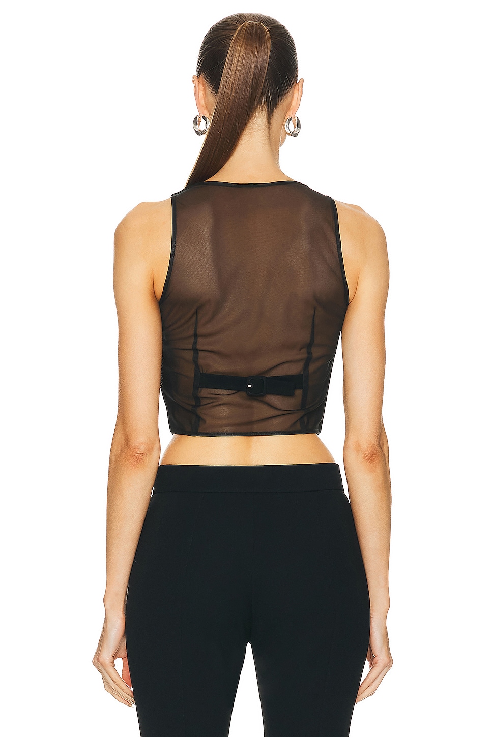 SANS FAFF Jessica Transparent Vest in Black | FWRD