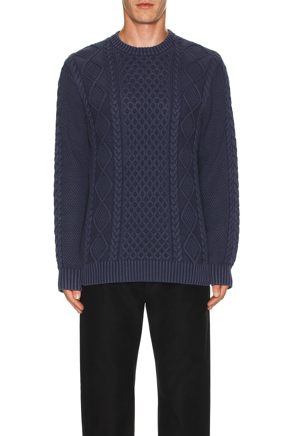 Schott Stonewashed Sweater in Navy | FWRD