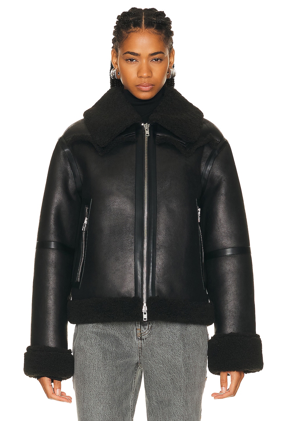 STAND STUDIO Lessie Jacket in Black | FWRD