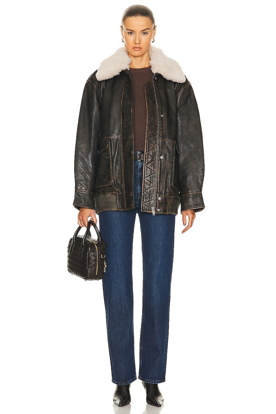 STAND STUDIO Danata Jacket in Worn Black | FWRD
