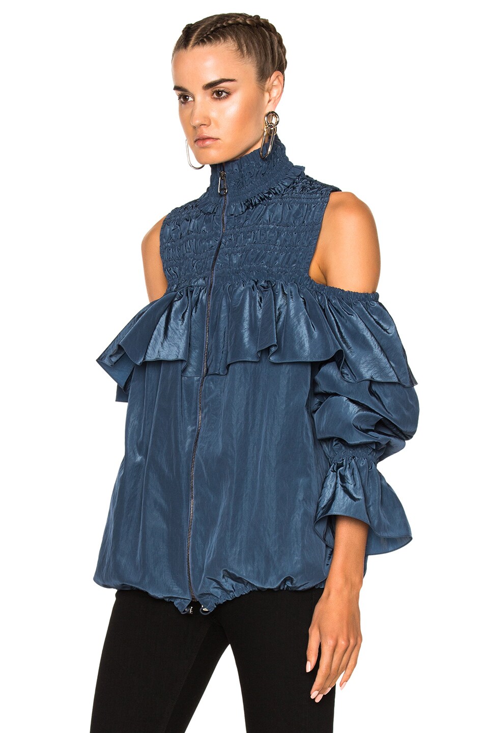 Sea Modern Windbreaker Top in Steel Blue | FWRD