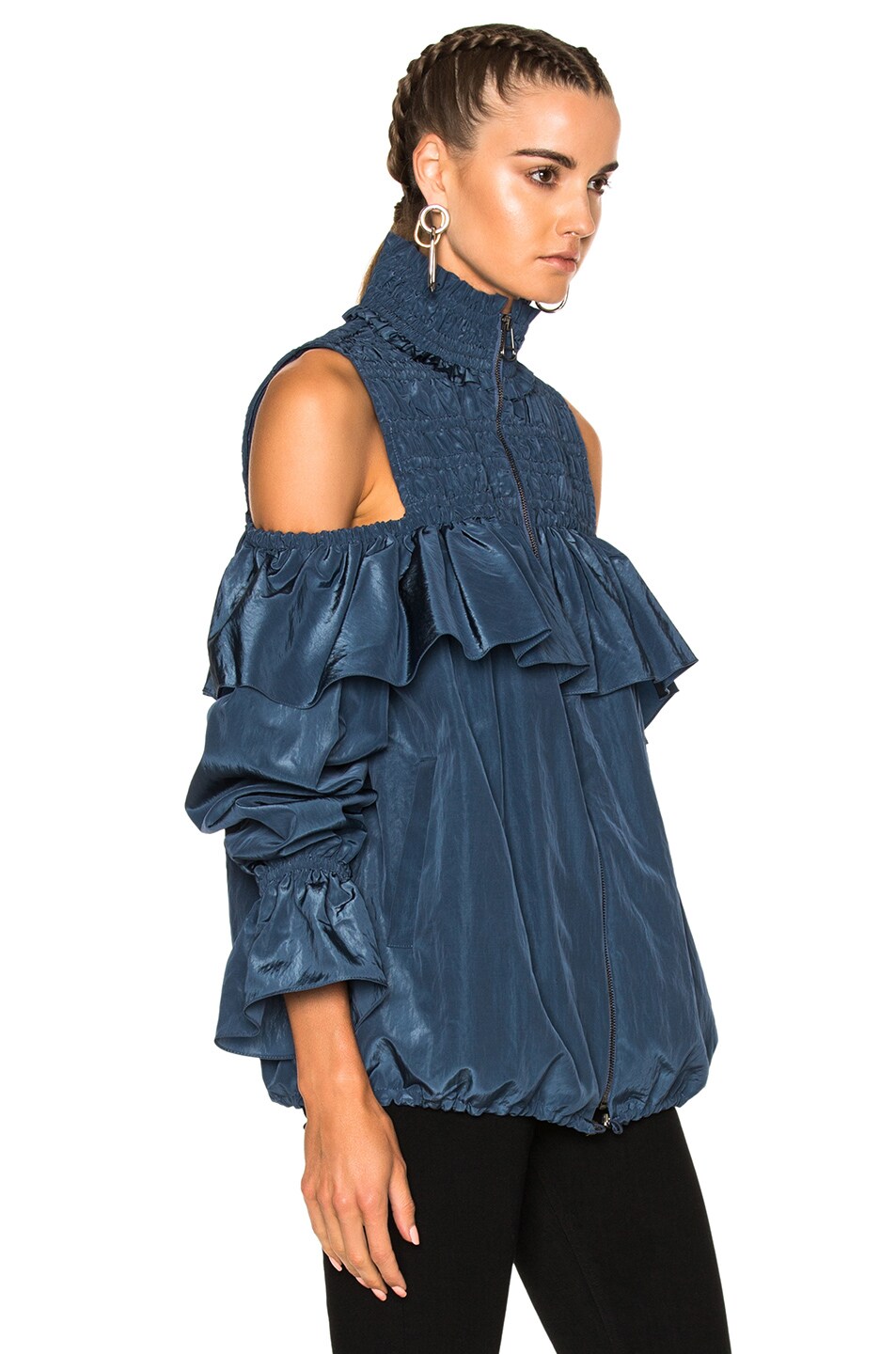 Sea Modern Windbreaker Top in Steel Blue | FWRD