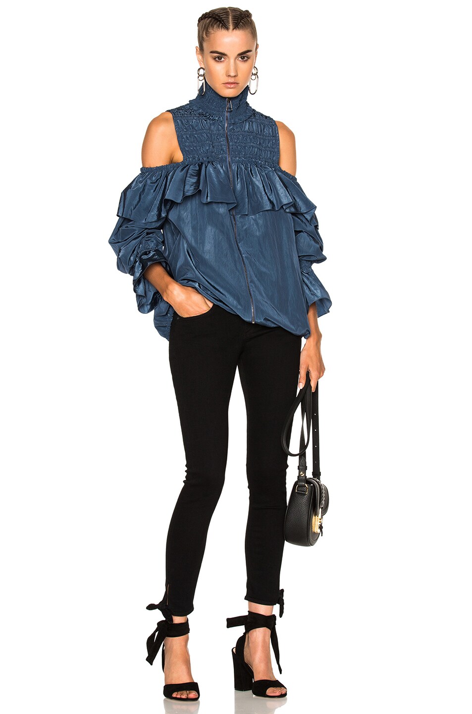 Sea Modern Windbreaker Top in Steel Blue | FWRD