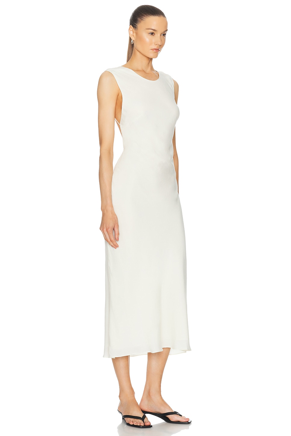 St. Agni Rouleau Tie Dress in Porcelain | FWRD