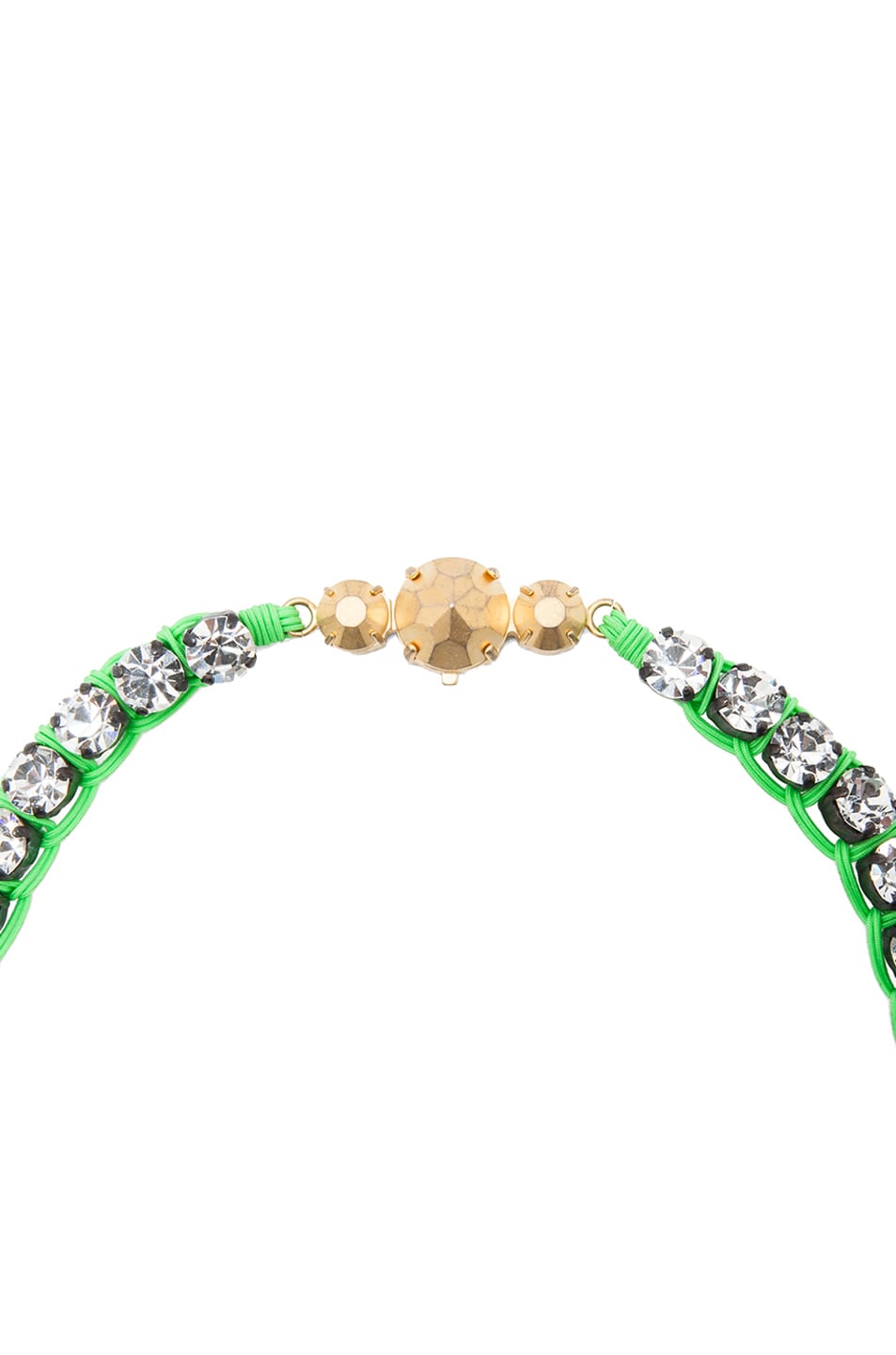 Shourouk Mini Theresa Necklace in Green | FWRD
