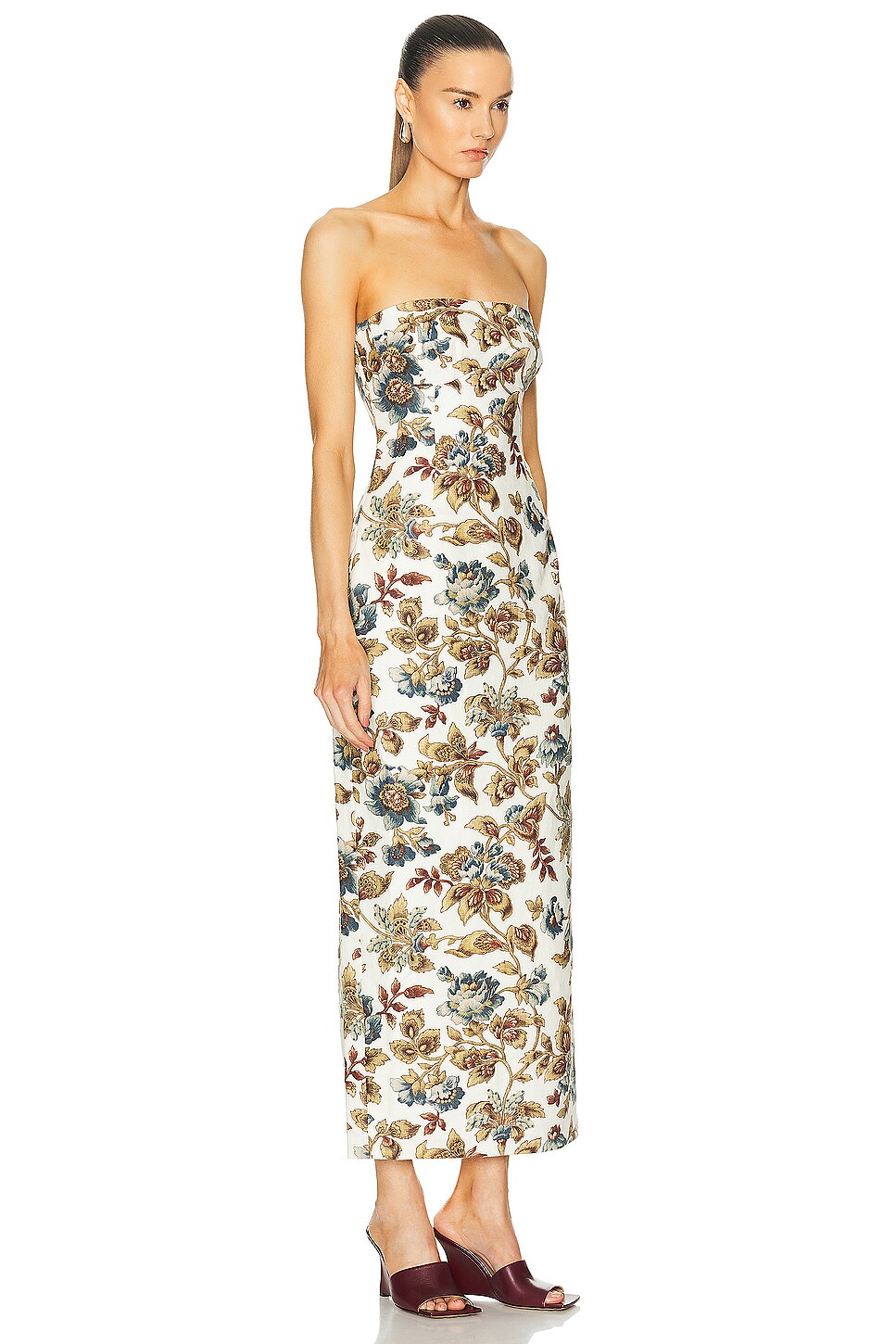 SIR. Eleanora Column Midi Dress in Viola Print | FWRD