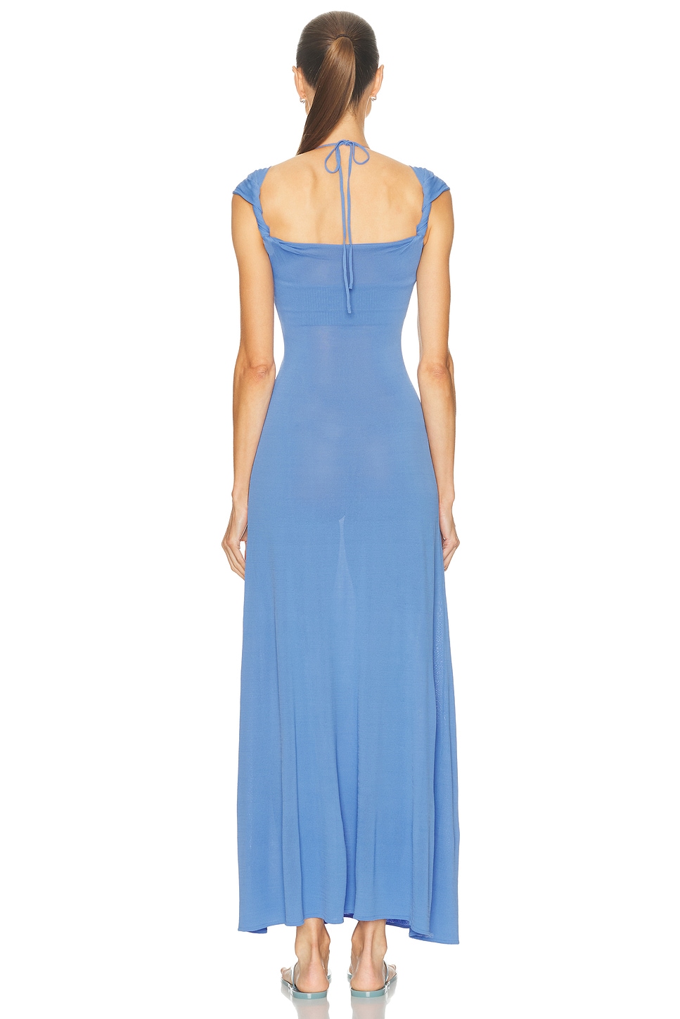 SIR. Valejo Halter Dress in Cornflower | FWRD