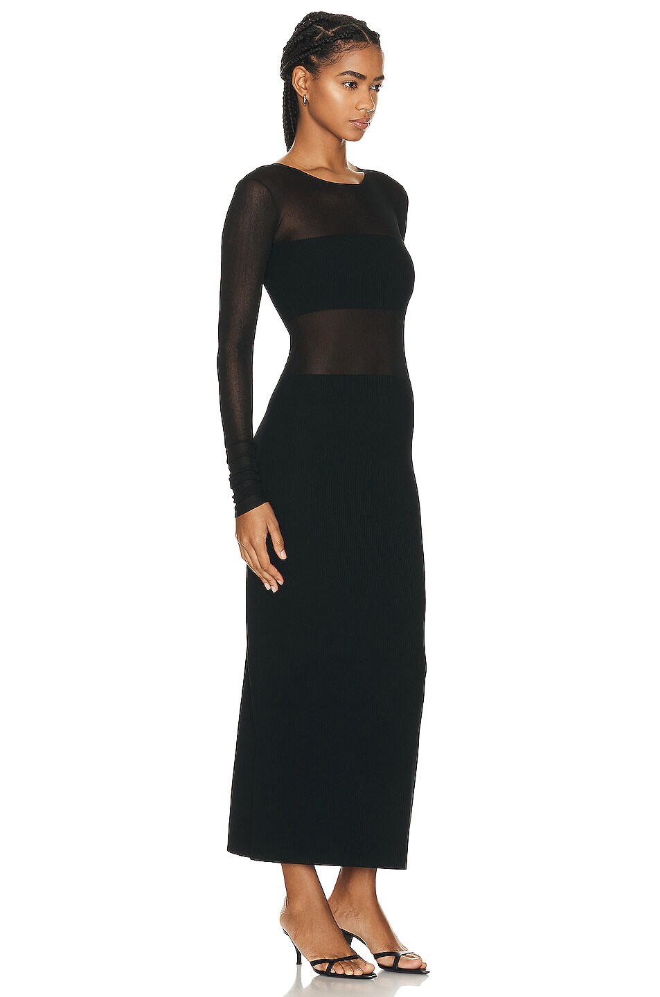 SIR. Impermanence Splice Maxi Dress in Noir | FWRD