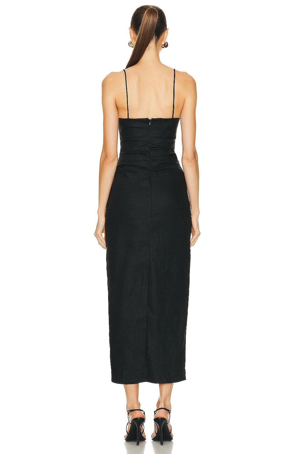 SIR. Noemi Balconette Midi Dress in Black | FWRD