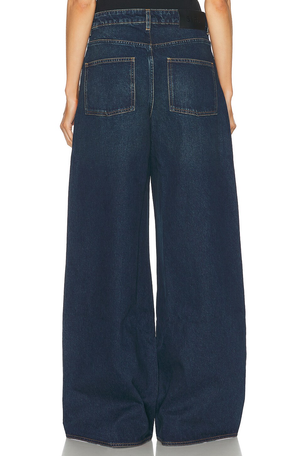 SIR. Stella Wide Leg in Washed Indigo | FWRD