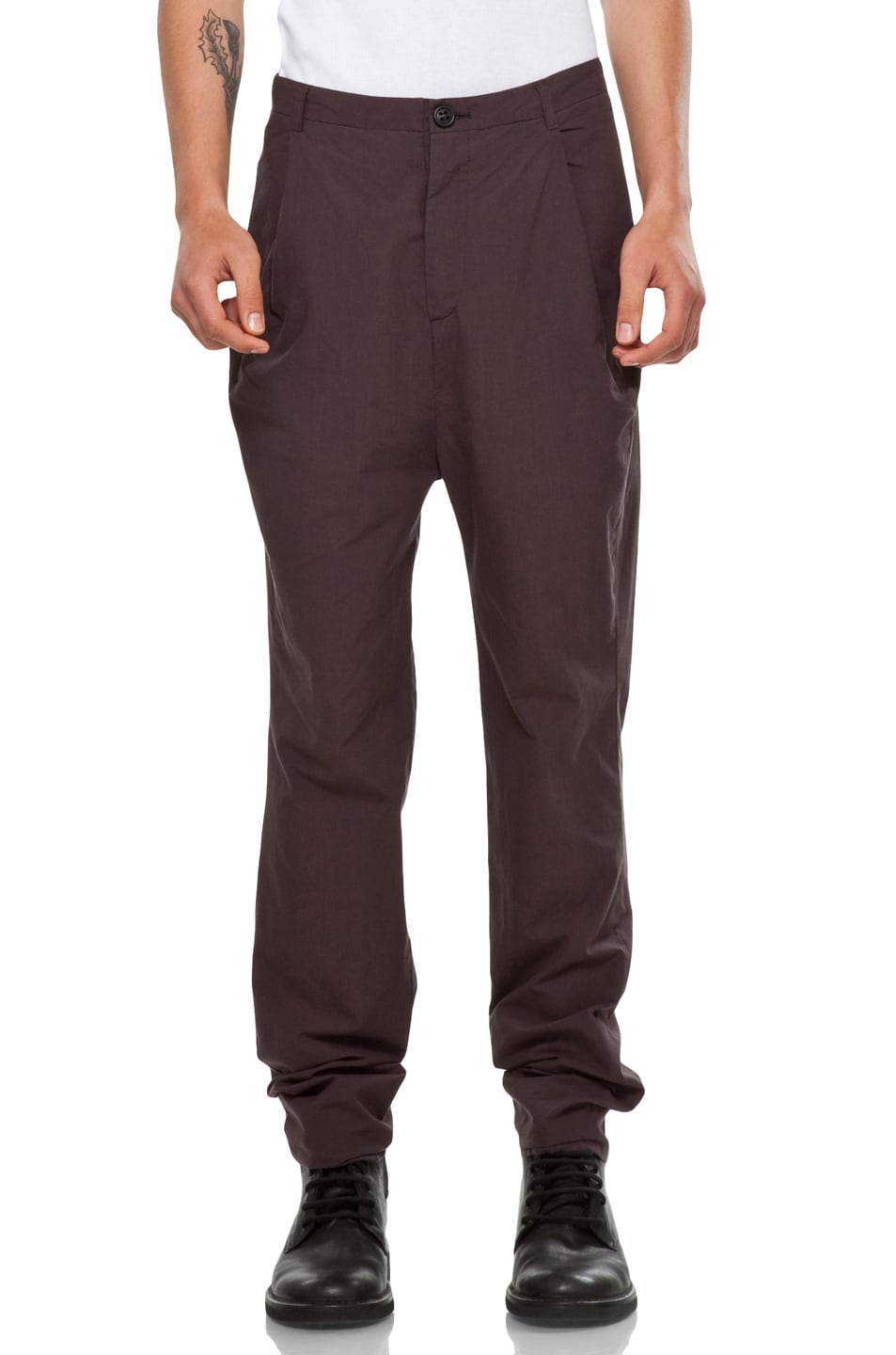 SILENT DAMIR DOMA SILENT by Damir Doma Palu Fitted Pants in Aubergine ...