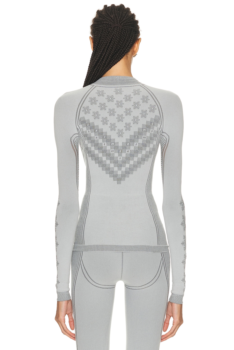 SKIMS Ski First Layers Half Zip Long Sleeve Sweater in Mirror Winter ...