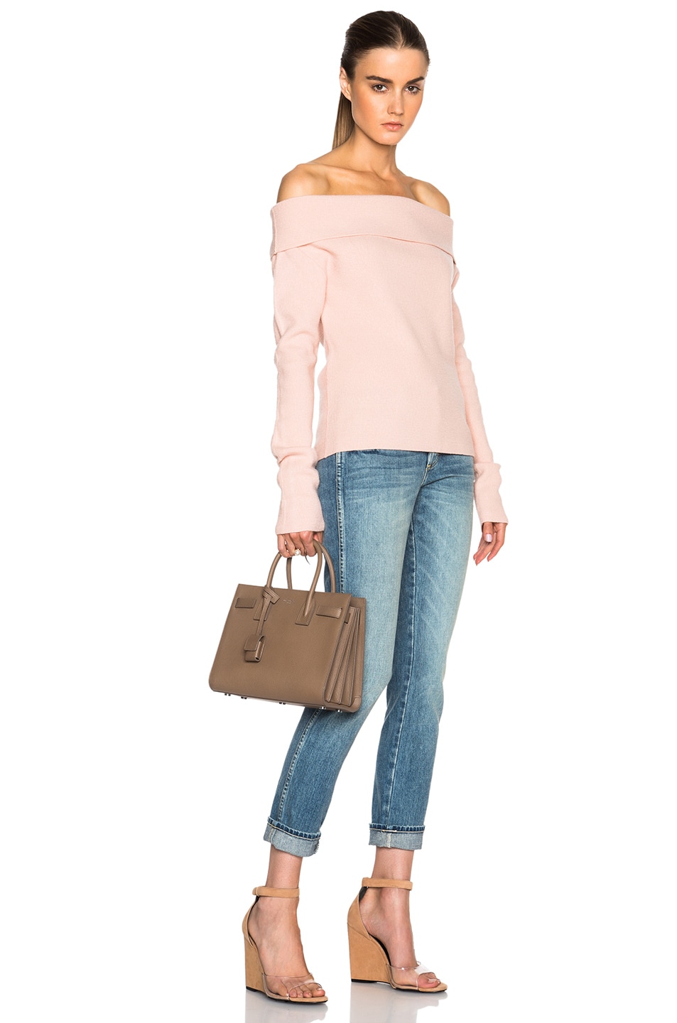 Saint Laurent Baby Sac De Jour Carryall Bag In Taupe FWRD saint-laurent-baby-sac-de-jour-carryall-bag-in-taupe-fwrd