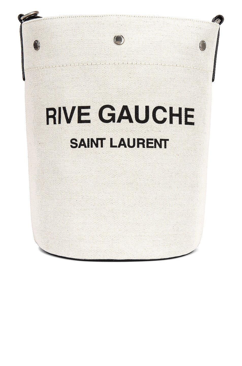 Saint Laurent Rive Gauche Seau Bucket Bag in Greggio & Nero | FWRD