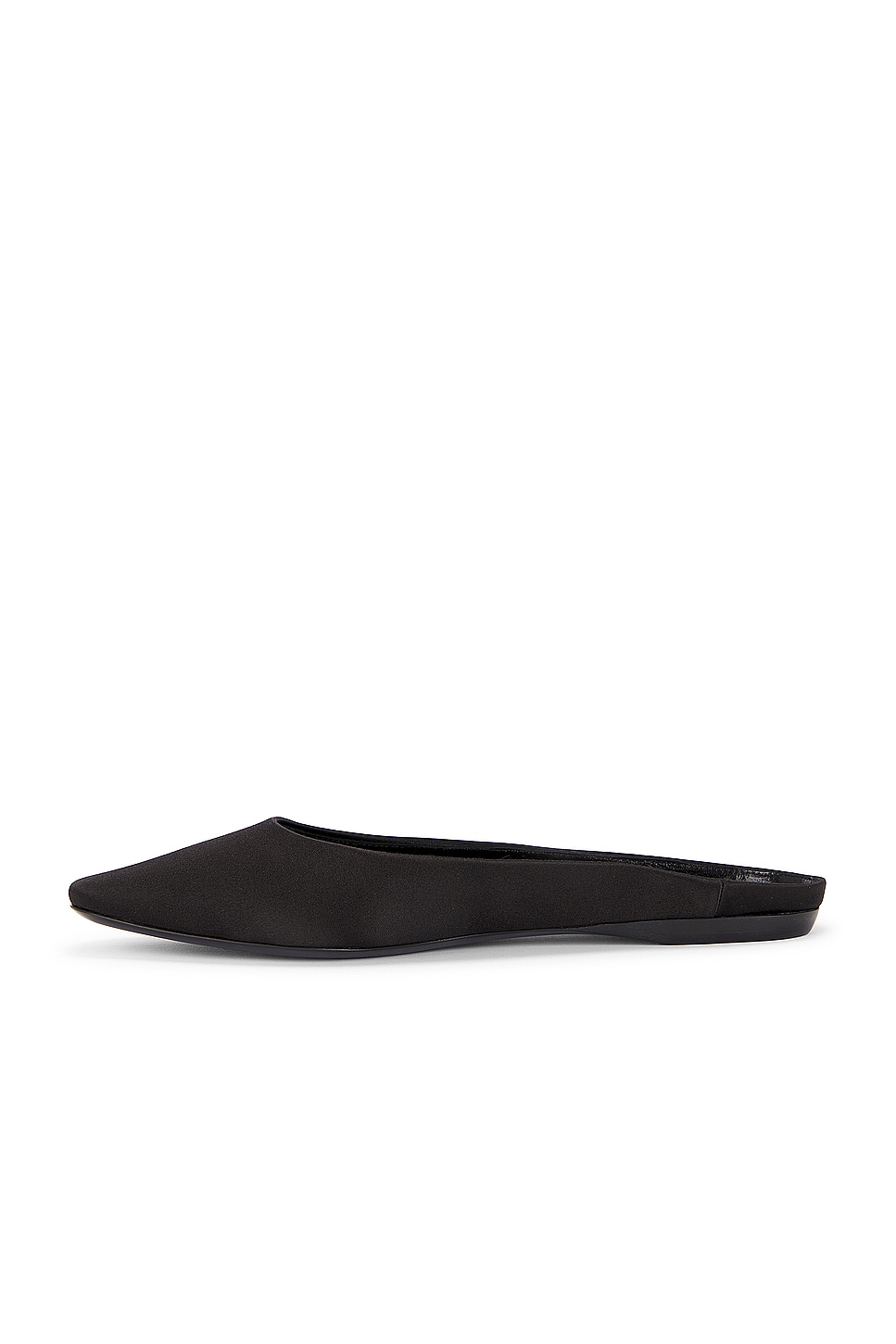 Saint Laurent Lido Flat Slipper in Noir | FWRD