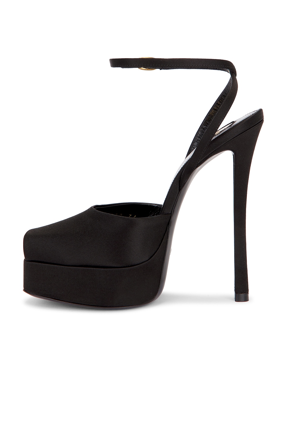 Saint Laurent Liberat Platform Sandal in Nero | FWRD