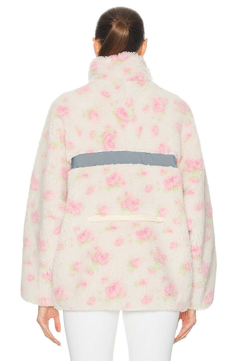 Sandy Liang Panda Fleece Zip Jacket in Pink Multi | FWRD
